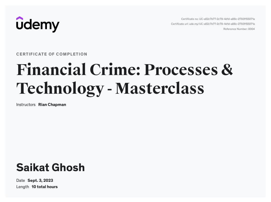 Saikat Ghosh on LinkedIn: Udemy Course Completion Certificate Saikat Ghosh on LinkedIn: Udemy Course Completion Certificate