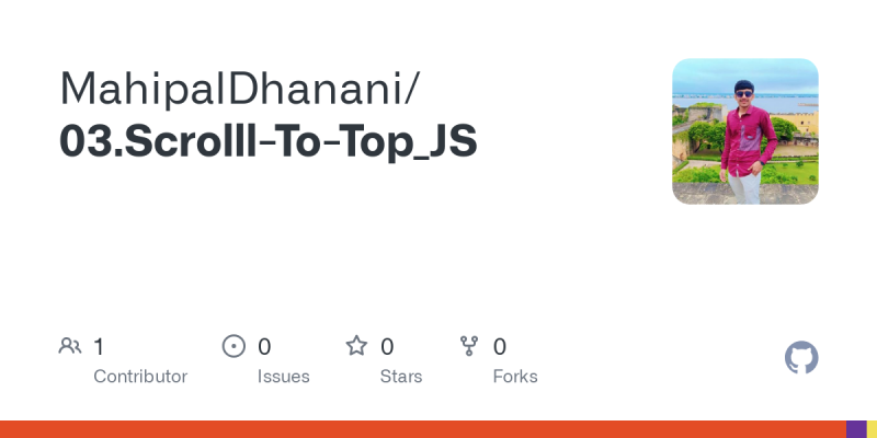 Mahipalkumar Dhanani on LinkedIn: GitHub - MahipalDhanani/03.Scrolll-To ... Mahipalkumar Dhanani on LinkedIn: GitHub - MahipalDhanani/03.Scrolll-To ...