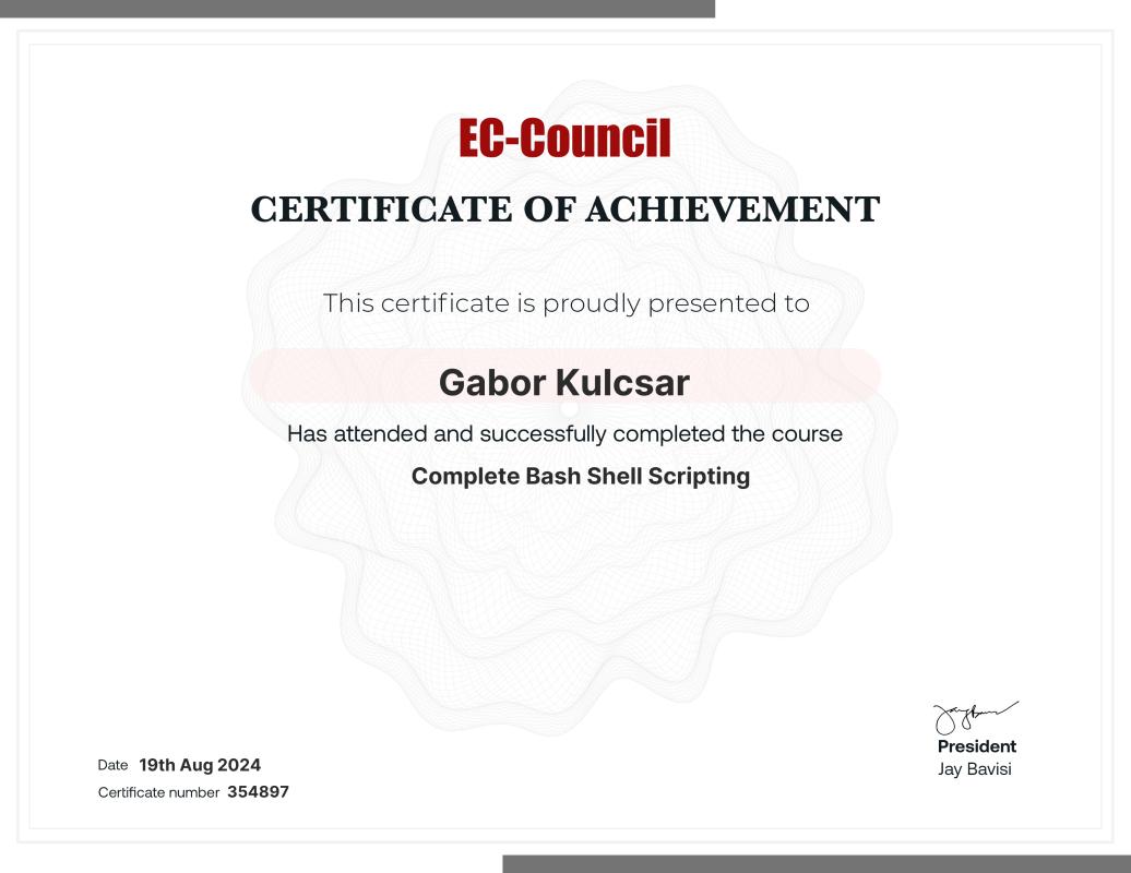 Gábor Kulcsár Dr. on LinkedIn: Complete Bash Shell Scripting Gábor Kulcsár Dr. on LinkedIn: Complete Bash Shell Scripting