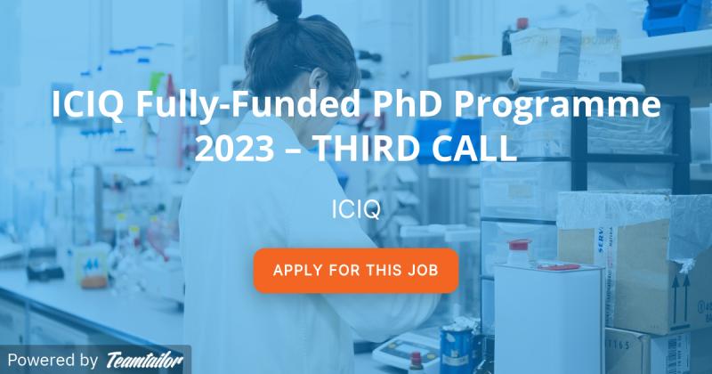 Computational Groups ICIQ on LinkedIn: ICIQ Fully-Funded PhD Programme ... Computational Groups ICIQ on LinkedIn: ICIQ Fully-Funded PhD Programme ...