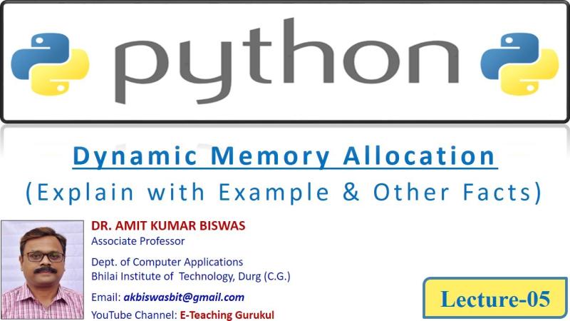 Dr. Amit Kumar Biswas on LinkedIn: memory allocation in python | python ... Dr. Amit Kumar Biswas on LinkedIn: memory allocation in python | python ...