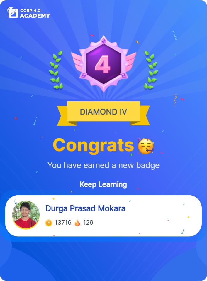 Durga Prasad Mokara on LinkedIn: #ccbp #nxtwave Durga Prasad Mokara on LinkedIn: #ccbp #nxtwave