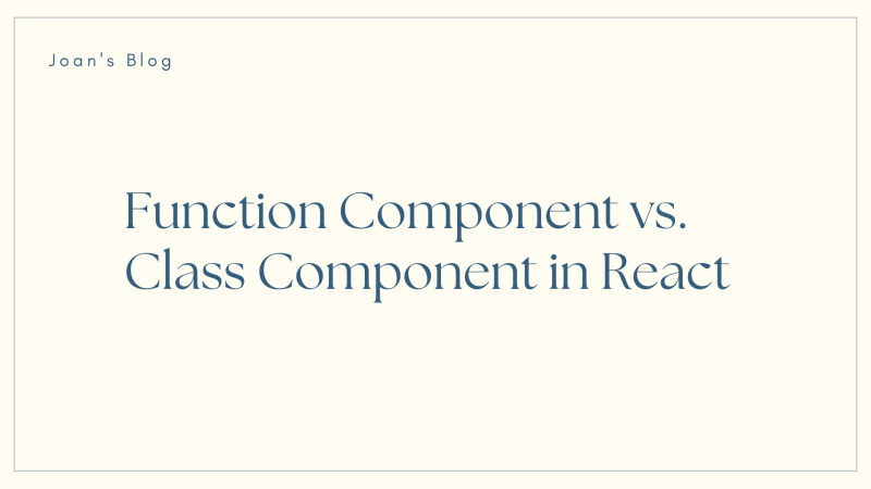 Function Components vs Class Components in React – With Examples ... Function Components vs Class Components in React – With Examples ...