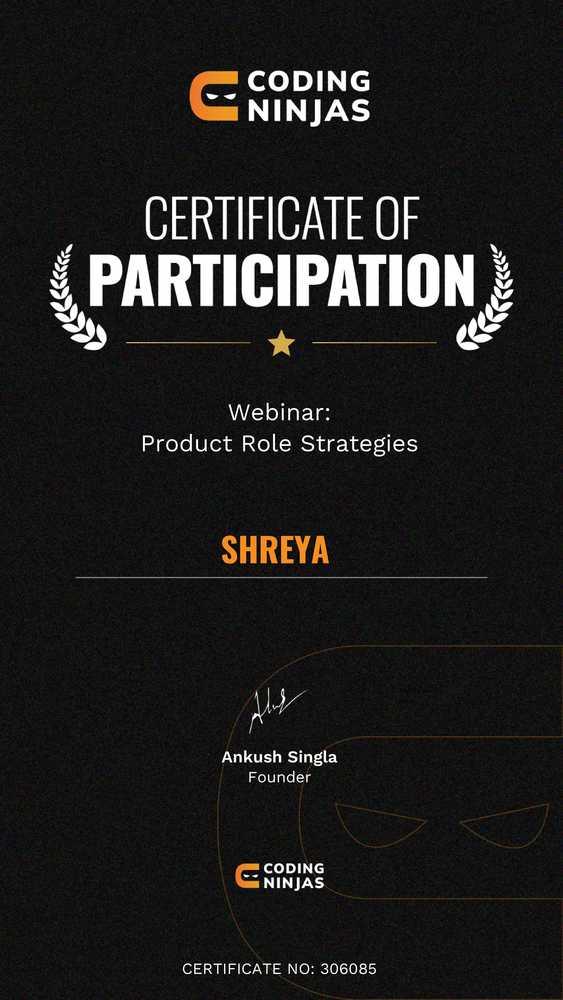 Shreya Khare on LinkedIn: Codingninjas | Participation Shreya Khare on LinkedIn: Codingninjas | Participation