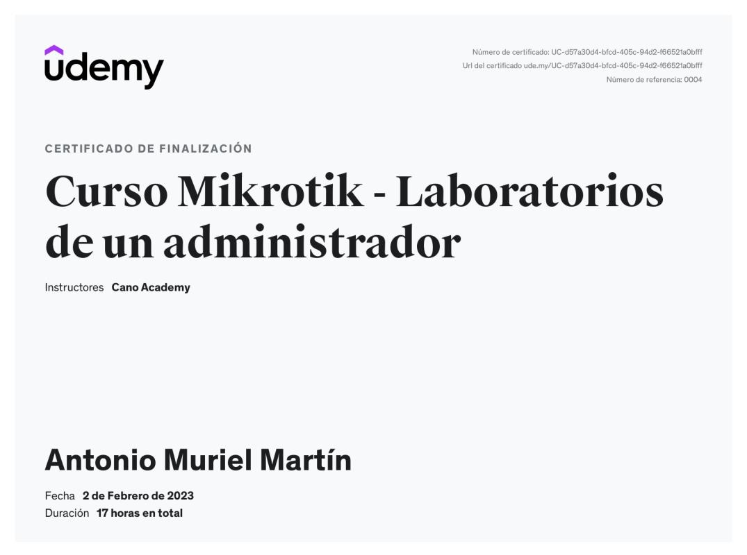 Antonio Muriel on LinkedIn: Udemy Course Completion Certificate Antonio Muriel on LinkedIn: Udemy Course Completion Certificate