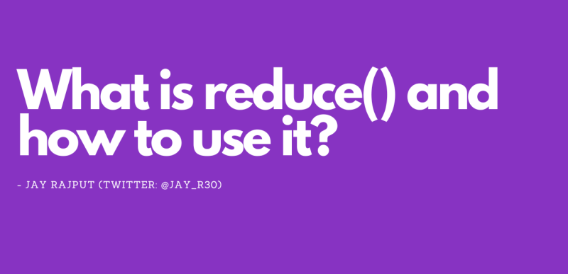 Jay Rajput on LinkedIn: What is Array.reduce() and how to use it? Jay Rajput on LinkedIn: What is Array.reduce() and how to use it?