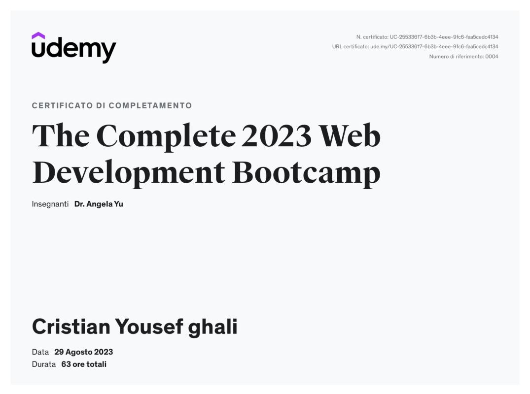 Cristian Ghali on LinkedIn: Udemy Course Completion Certificate Cristian Ghali on LinkedIn: Udemy Course Completion Certificate
