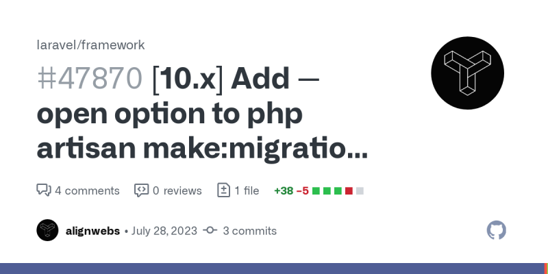 Gulzar Ahmed on LinkedIn: Add --open option to php artisan make ... Gulzar Ahmed on LinkedIn: Add --open option to php artisan make ...