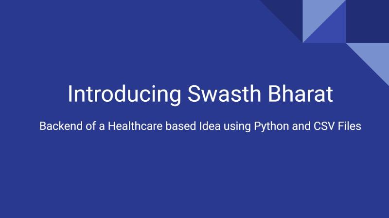 Swasth Bharat App-PY | Backend Database for Swasth Bharat App | Python ... Swasth Bharat App-PY | Backend Database for Swasth Bharat App | Python ...