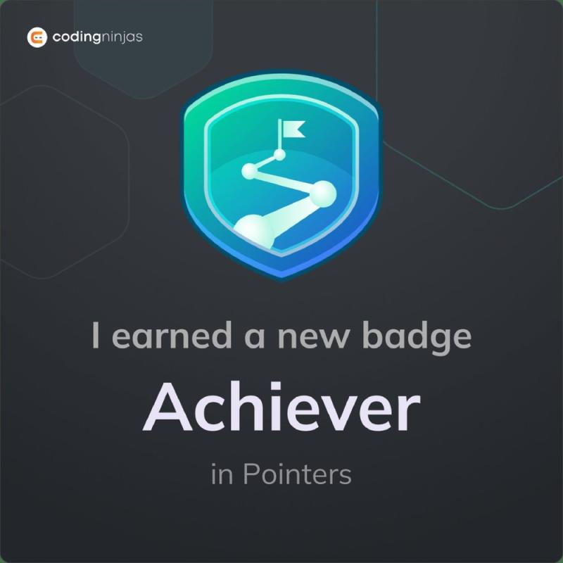 š SkillBadge Unlocked! | Coding Ninjas Studio | Ritesh Pandit š SkillBadge Unlocked! | Coding Ninjas Studio | Ritesh Pandit