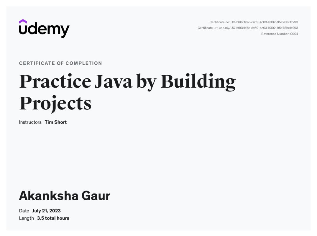 Akanksha Gaur on LinkedIn: Udemy Course Completion Certificate Akanksha Gaur on LinkedIn: Udemy Course Completion Certificate