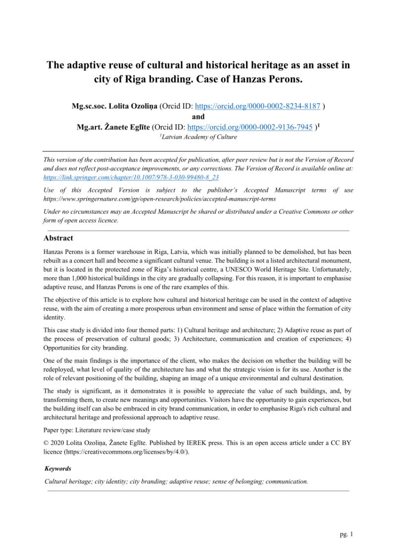 Reinis Liepins on LinkedIn: (PDF) The Adaptive Reuse of Cultural and ... Reinis Liepins on LinkedIn: (PDF) The Adaptive Reuse of Cultural and ...