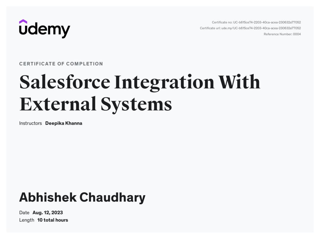 Udemy Course Completion Certificate | Abhishek Chaudhary Udemy Course Completion Certificate | Abhishek Chaudhary