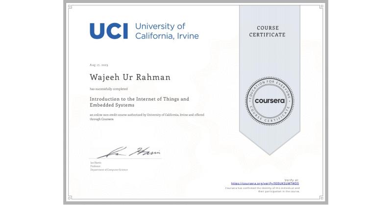 Wajeeh Ur Rahman on LinkedIn: Completion Certificate for Introduction ... Wajeeh Ur Rahman on LinkedIn: Completion Certificate for Introduction ...