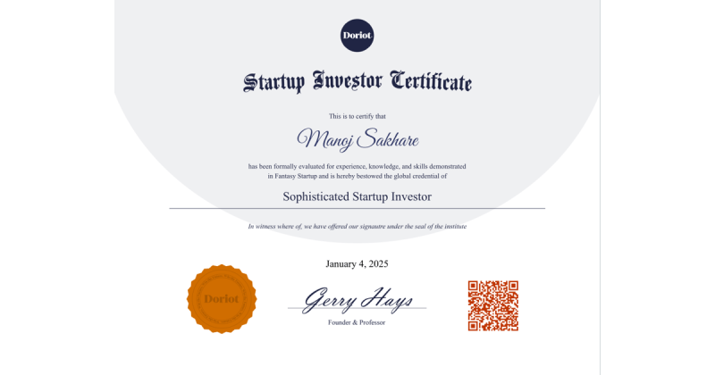 Manoj Sakhare on LinkedIn: Sophisticated Startup Investor • Manoj ... Manoj Sakhare on LinkedIn: Sophisticated Startup Investor • Manoj ...