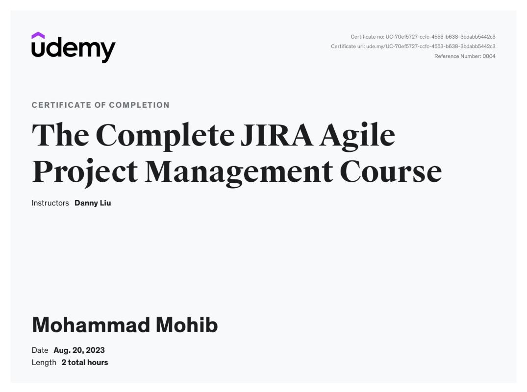 Mohammad Mohib on LinkedIn: Udemy Course Completion Certificate Mohammad Mohib on LinkedIn: Udemy Course Completion Certificate