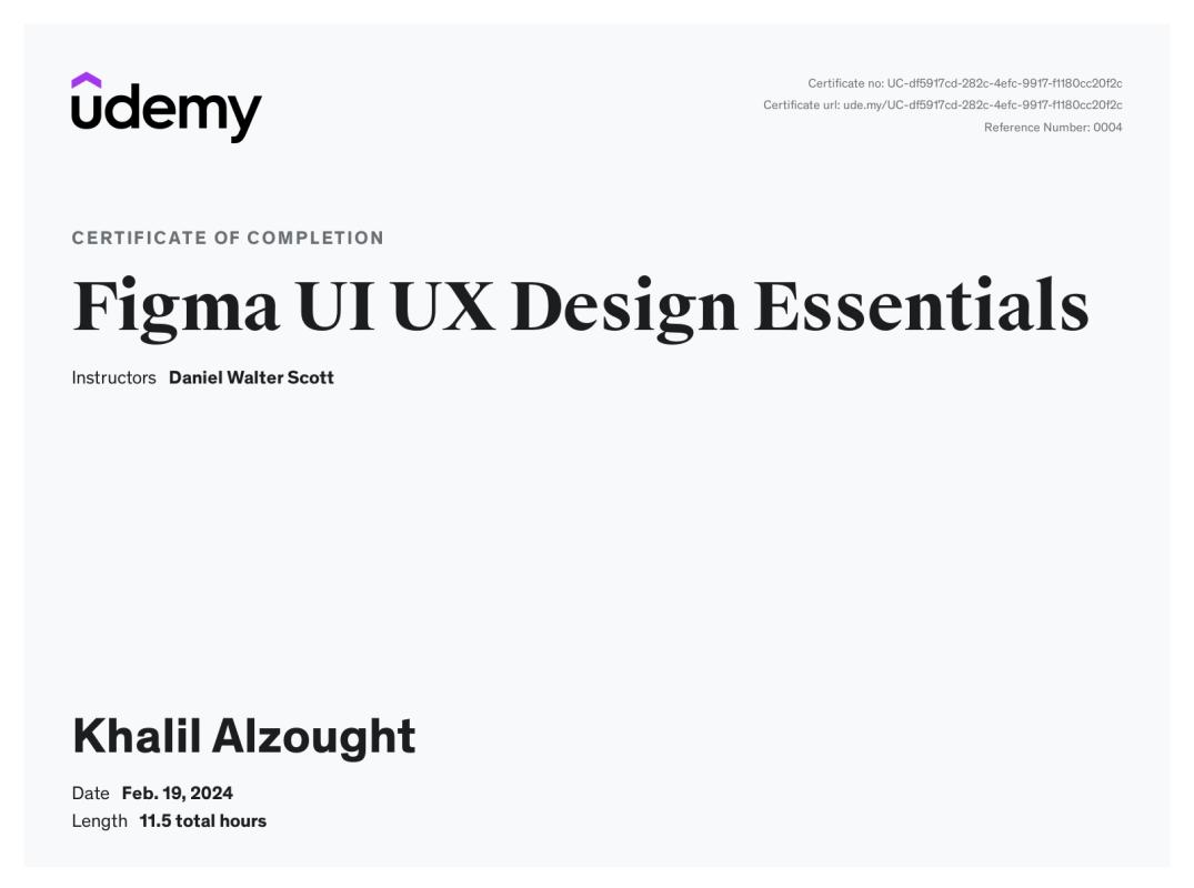 Khalil Alzought on LinkedIn: Udemy Course Completion Certificate Khalil Alzought on LinkedIn: Udemy Course Completion Certificate