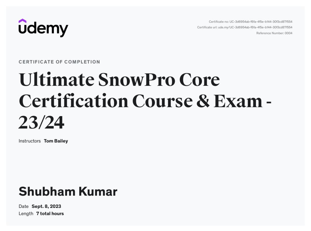 Shubham Kumar on LinkedIn: Udemy Course Completion Certificate Shubham Kumar on LinkedIn: Udemy Course Completion Certificate