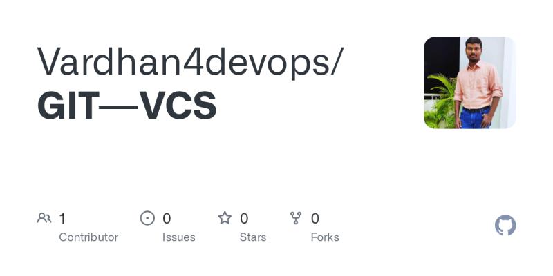 Vardhan K on LinkedIn: Vardhan4devops/GIT---VCS Vardhan K on LinkedIn: Vardhan4devops/GIT---VCS