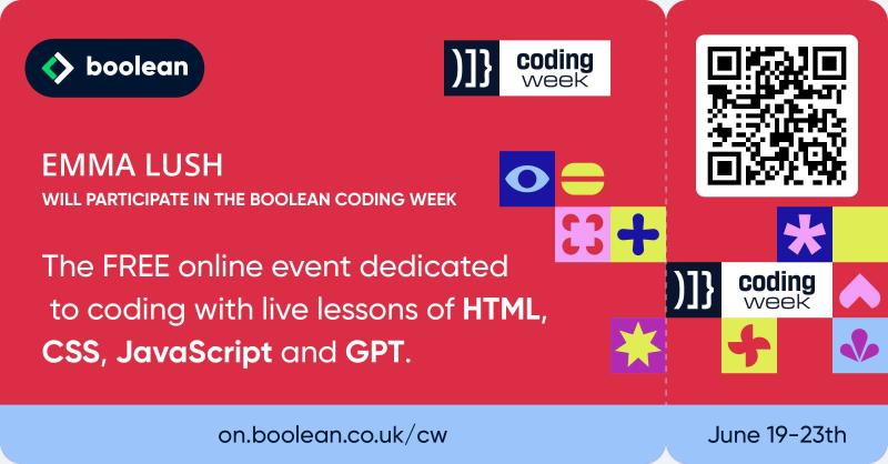 Emma Lush on LinkedIn: Boolean | Boolean | Coding Week Emma Lush on LinkedIn: Boolean | Boolean | Coding Week