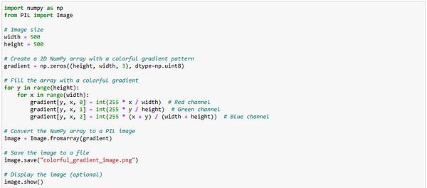 Arpit Saini on LinkedIn: NumPy Image Creation 🖼️🐍 Using NumPy, create ... Arpit Saini on LinkedIn: NumPy Image Creation 🖼️🐍 Using NumPy, create ...
