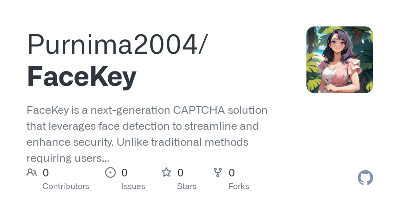 GitHub - Purnima2004/FaceKey: FaceKey is a next-generation CAPTCHA ... GitHub - Purnima2004/FaceKey: FaceKey is a next-generation CAPTCHA ...