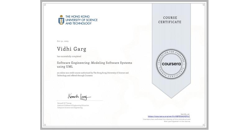 Vidhi Garg on LinkedIn: Completion Certificate for Software Engineering ... Vidhi Garg on LinkedIn: Completion Certificate for Software Engineering ...
