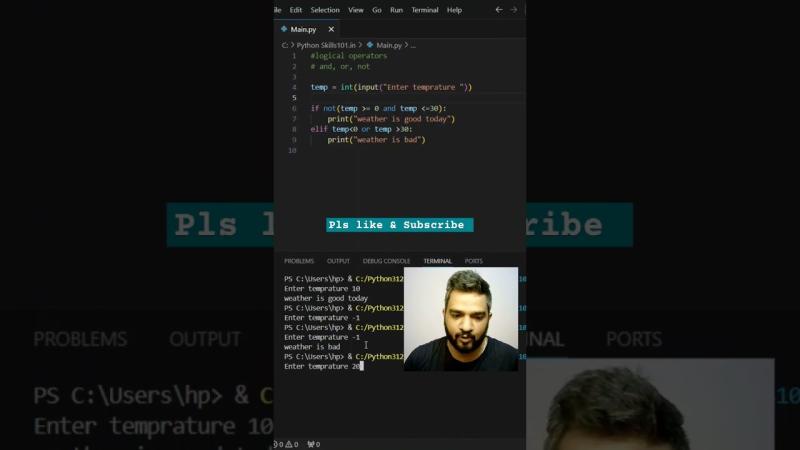 Skills 101 on LinkedIn: Python Logical operator not #python #short # ... Skills 101 on LinkedIn: Python Logical operator not #python #short # ...