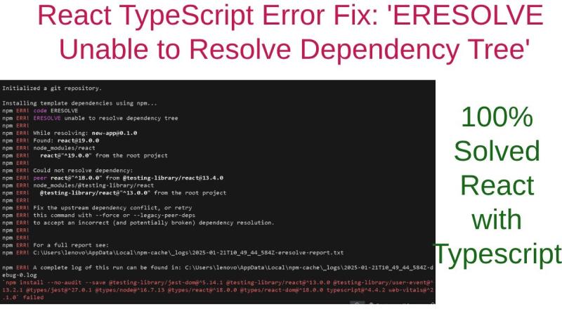 Sai Teja Yelubolu on LinkedIn: React TypeScript Error Fix: 'ERESOLVE ... Sai Teja Yelubolu on LinkedIn: React TypeScript Error Fix: 'ERESOLVE ...
