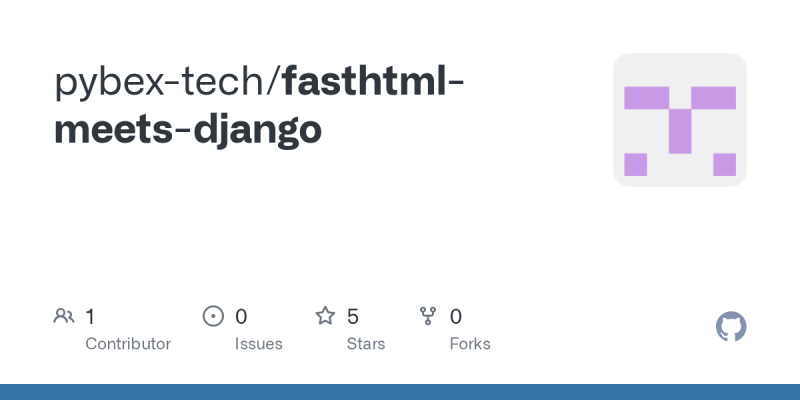 Anurag Gundappa on LinkedIn: GitHub - an-anurag/fasthtml-meets-django Anurag Gundappa on LinkedIn: GitHub - an-anurag/fasthtml-meets-django
