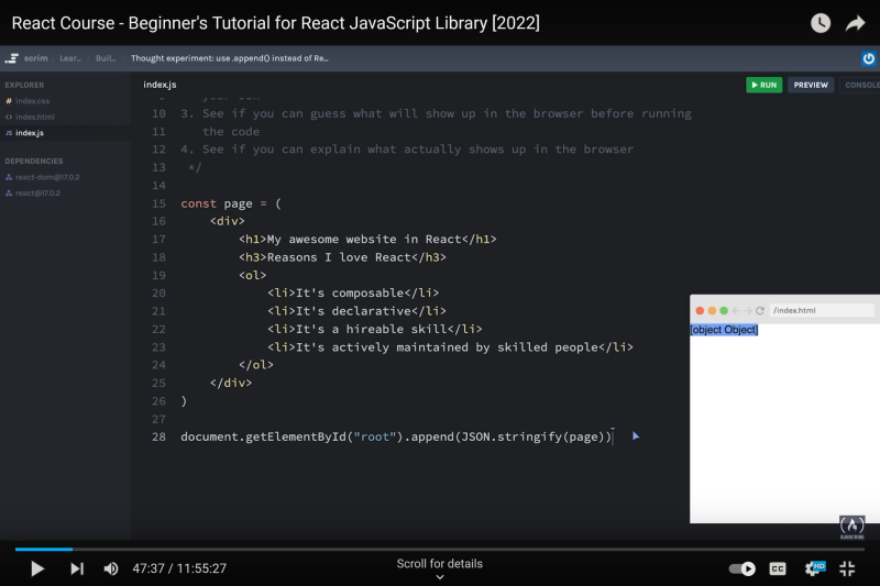 Finished Learn React course on Scrimba | Shobhit V. posted on the topic ... Finished Learn React course on Scrimba | Shobhit V. posted on the topic ...