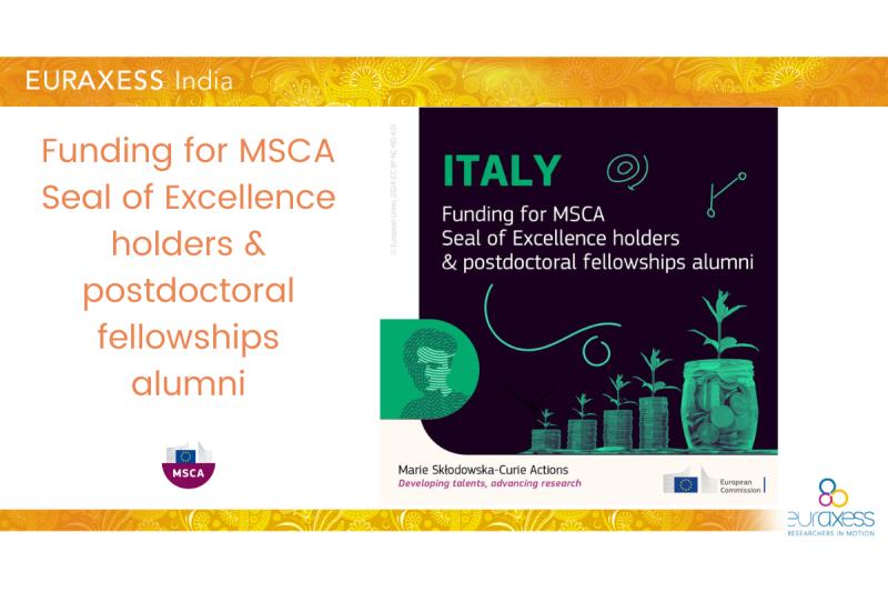 EURAXESS India on LinkedIn: ITALY: Funding for MSCA Seal of Excellence ... EURAXESS India on LinkedIn: ITALY: Funding for MSCA Seal of Excellence ...