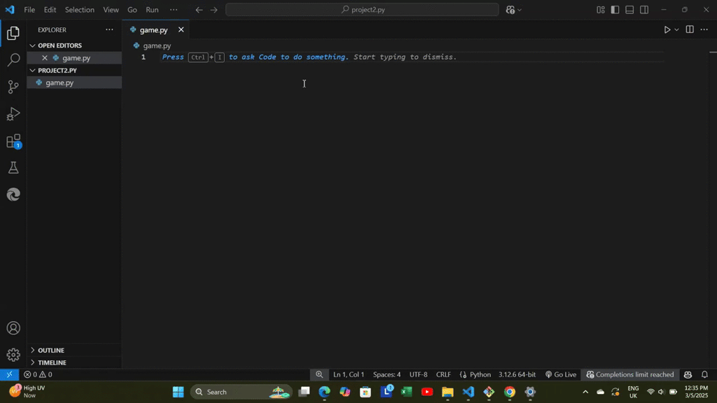 Nikhil Kumar on LinkedIn: Visual Studio Code - game.py - project2.py ... Nikhil Kumar on LinkedIn: Visual Studio Code - game.py - project2.py ...