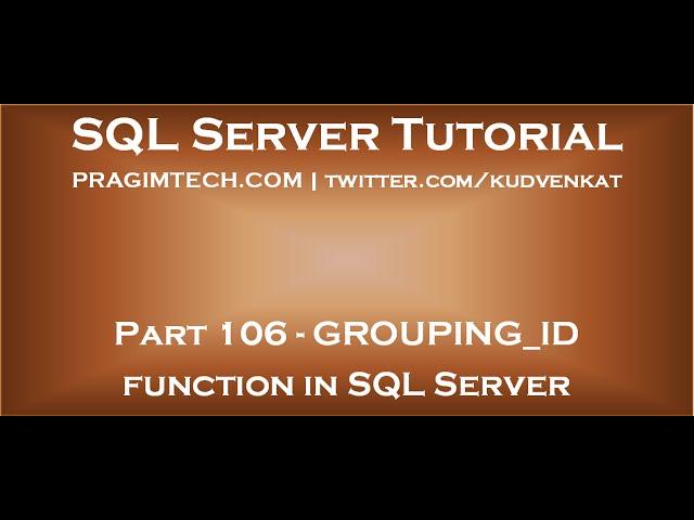 GROUPING ID function in SQL Server | Mohammad Amin Nikzad oskooi GROUPING ID function in SQL Server | Mohammad Amin Nikzad oskooi