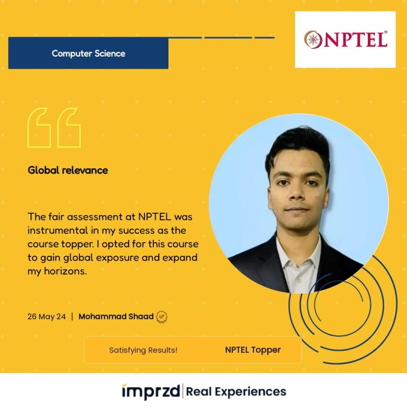 Mohammad Shaad on LinkedIn: NPTEL Mohammad Shaad on LinkedIn: NPTEL