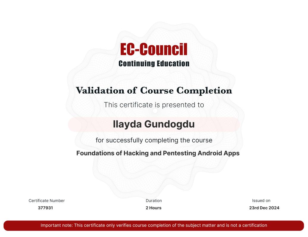 İlayda Gündoğdu on LinkedIn: Foundations of Hacking and Pentesting ... İlayda Gündoğdu on LinkedIn: Foundations of Hacking and Pentesting ...