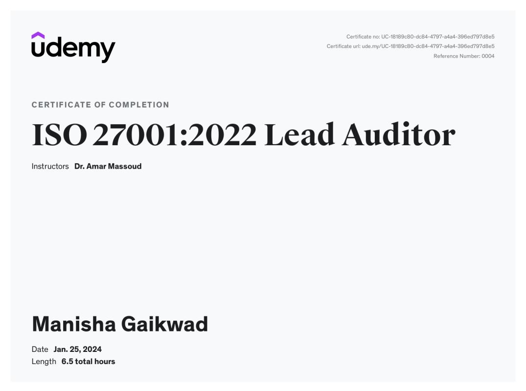 Manisha Gaikwad on LinkedIn: Udemy Course Completion Certificate Manisha Gaikwad on LinkedIn: Udemy Course Completion Certificate