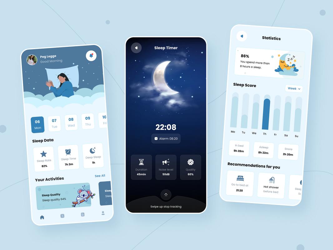 Best Sleep Tracking App UI design | Keval Parekh Best Sleep Tracking App UI design | Keval Parekh