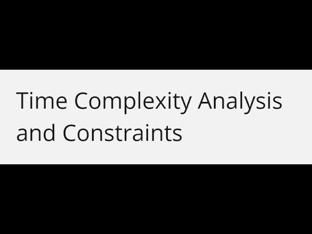 Aniket More on LinkedIn: Time Complexity Analysis and Constraints ... Aniket More on LinkedIn: Time Complexity Analysis and Constraints ...