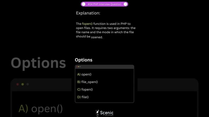 Scenic IT Solutions on LinkedIn: #04 PHP Interview Question # ... Scenic IT Solutions on LinkedIn: #04 PHP Interview Question # ...