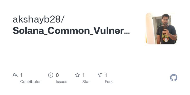 SmartContractAuditor . on LinkedIn: GitHub - akshayb28/Solana_Common ... SmartContractAuditor . on LinkedIn: GitHub - akshayb28/Solana_Common ...