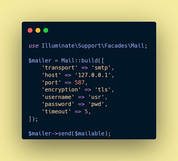 Zeeshan Habib on LinkedIn: Dynamic Mailer Configuration in Laravel ... Zeeshan Habib on LinkedIn: Dynamic Mailer Configuration in Laravel ...