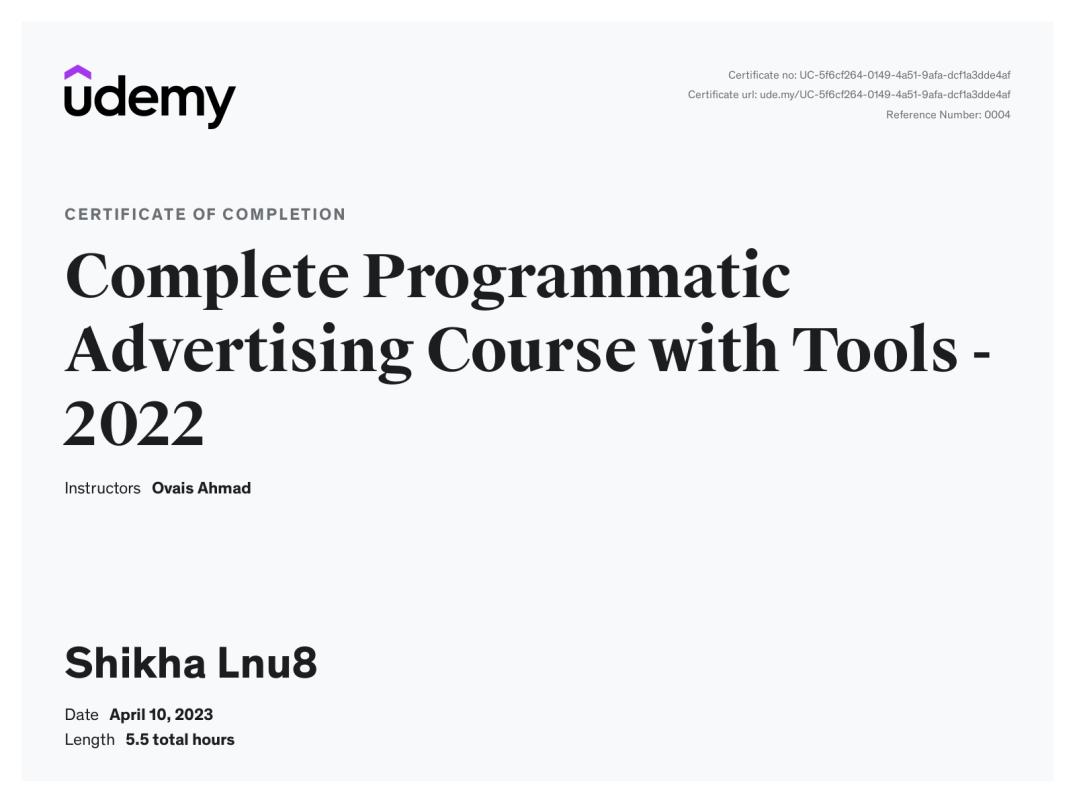 Shikha Shikha on LinkedIn: Udemy Course Completion Certificate Shikha Shikha on LinkedIn: Udemy Course Completion Certificate