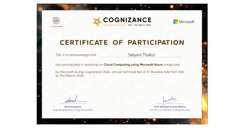Attended Microsoft workshop on cloud computing | Satyam Thakur posted ... Attended Microsoft workshop on cloud computing | Satyam Thakur posted ...