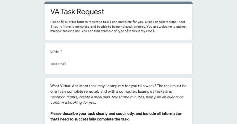 Iruoma Onyia on LinkedIn: VA Task Request Iruoma Onyia on LinkedIn: VA Task Request