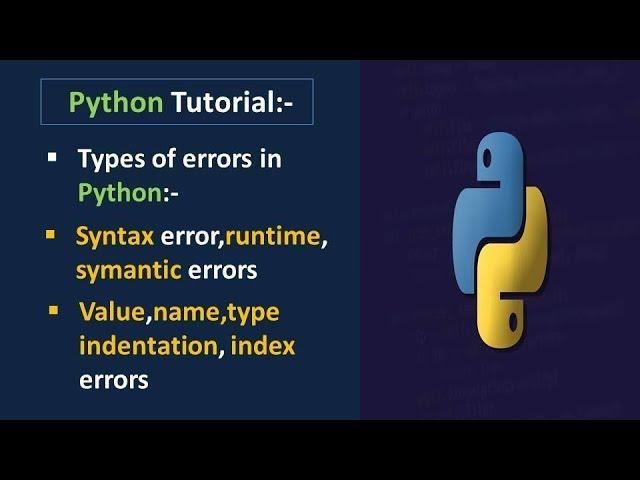 PANKAJ SONI on LinkedIn: Types of Errors in Python Programming Handling ... PANKAJ SONI on LinkedIn: Types of Errors in Python Programming Handling ...