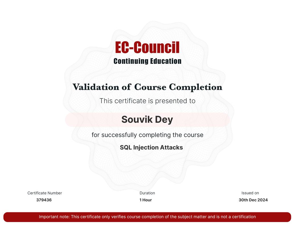 Souvik Dey on LinkedIn: SQL Injection Attacks Souvik Dey on LinkedIn: SQL Injection Attacks