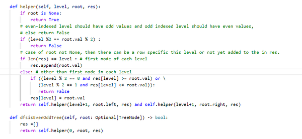 Jyothi Vemulapalli on LinkedIn: Even-odd binary tree leetcode problem Jyothi Vemulapalli on LinkedIn: Even-odd binary tree leetcode problem