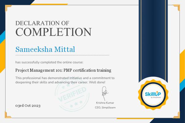 Sameeksha Mittal on LinkedIn: Sameeksha Mittal has successfully ... Sameeksha Mittal on LinkedIn: Sameeksha Mittal has successfully ...