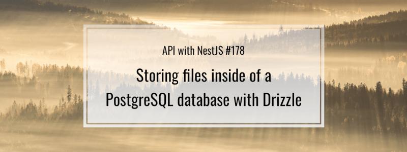 Marcin Wanago on LinkedIn: API with NestJS #178. Storing files inside ... Marcin Wanago on LinkedIn: API with NestJS #178. Storing files inside ...